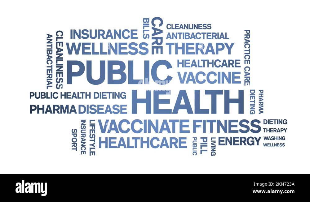 Public Health animated word cloud,design animation typography seamless ...