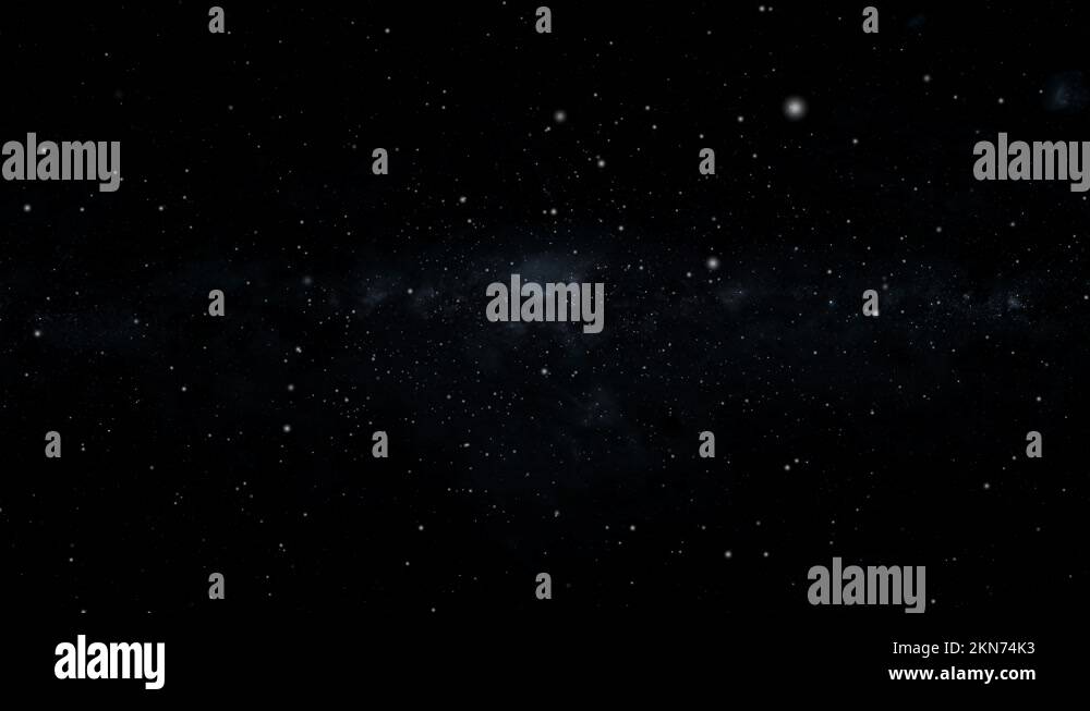 Motion and Rotating stars on night sky, Universe outer space field 4k ...