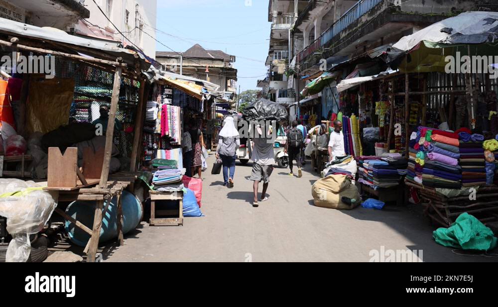 Freetown Sierra Leone busy street market people 4K Stock Video Footage ...