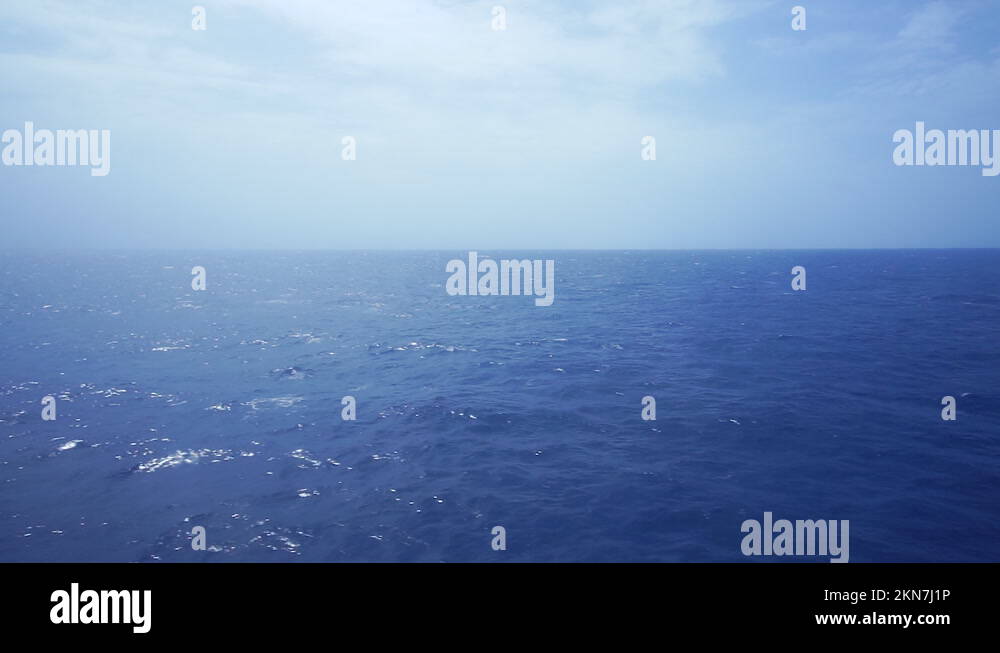 Lateral view of the sea from a ferry moving away from La Palma Island ...