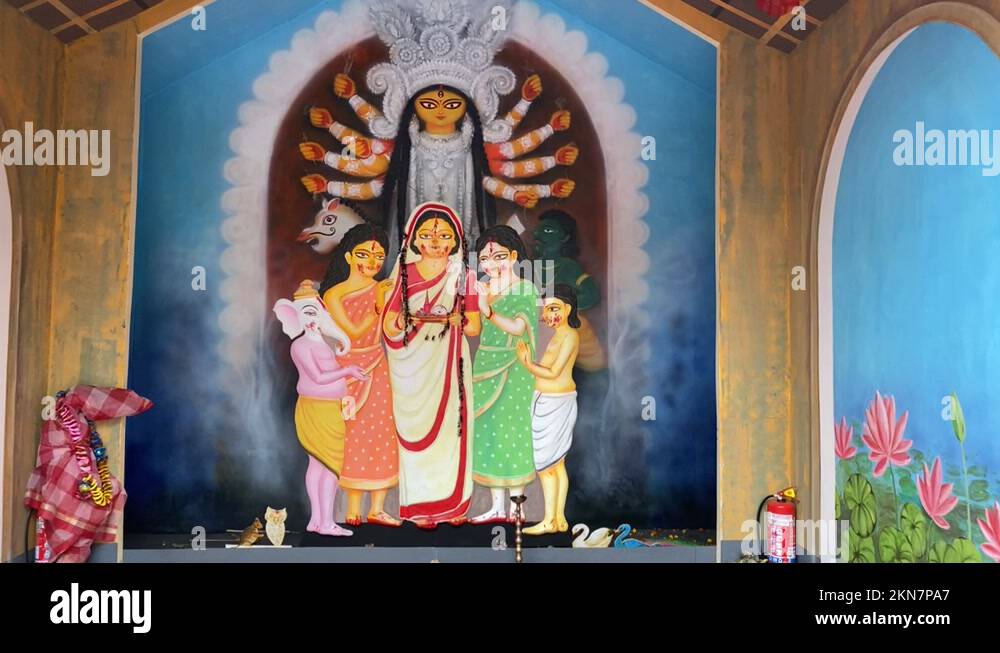 Unique and artistic maa durga model and Dura puja pandal(temporary ...