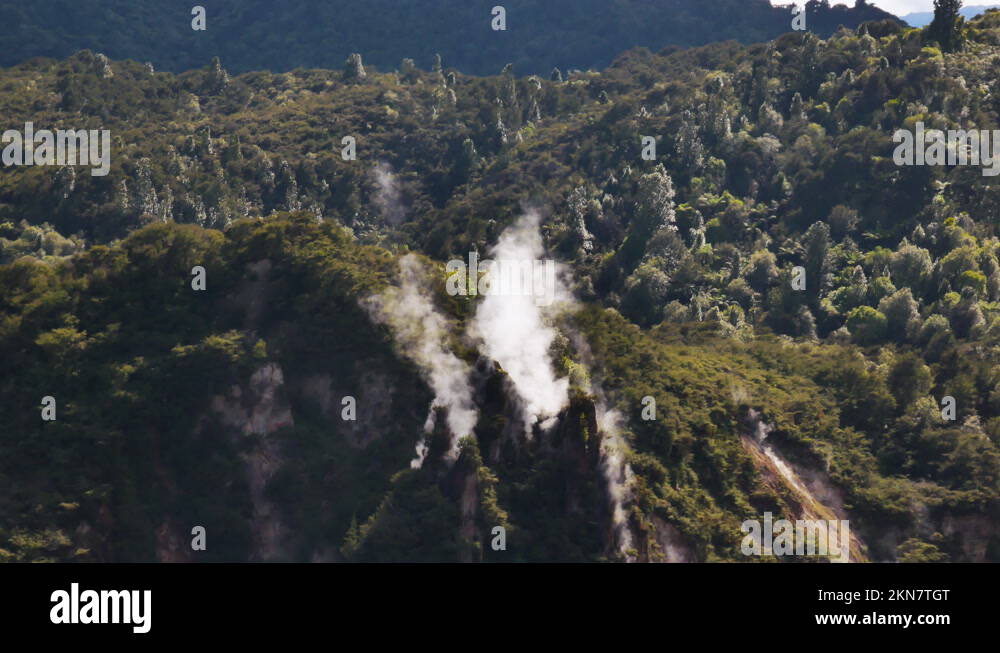 Steam rising from volcanic lake Stock Videos & Footage - HD and 4K ...