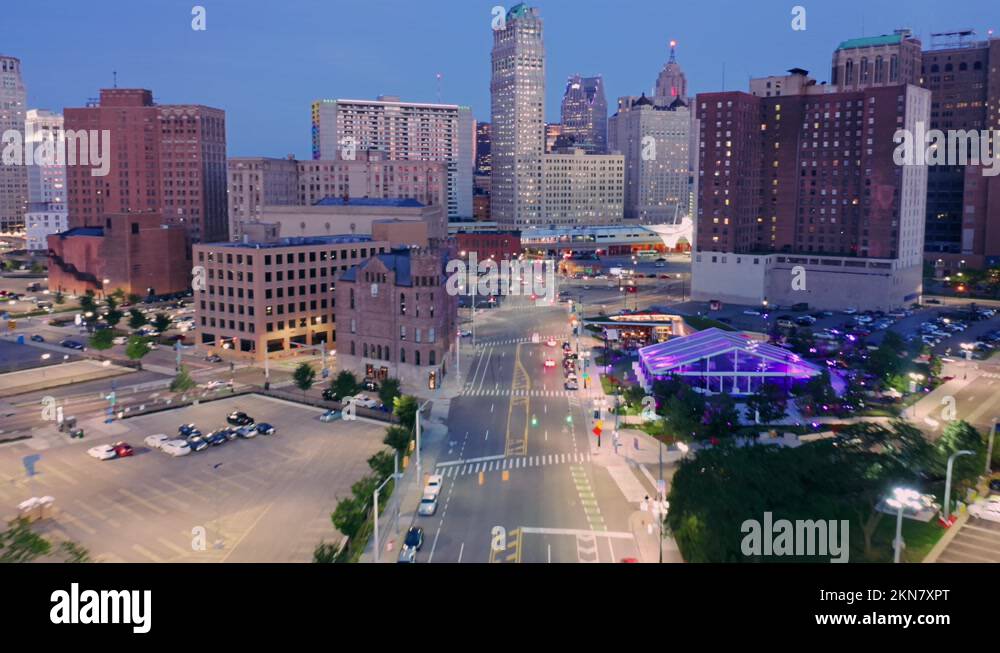 Downtown detroit night Stock Videos & Footage - HD and 4K Video Clips ...