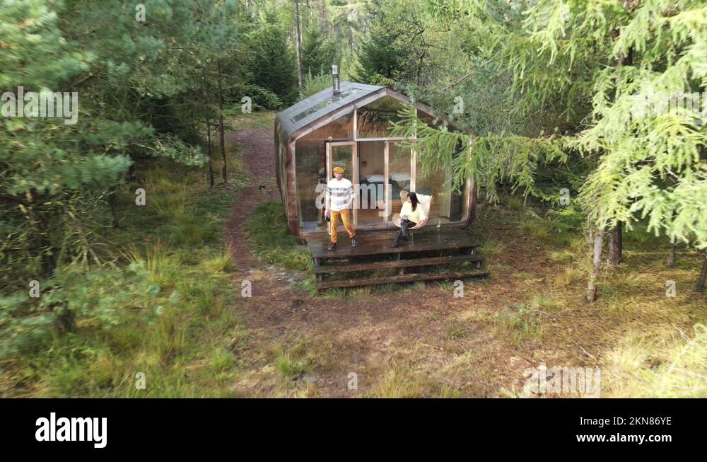 Wooden hut trees in forest architecture Stock Videos & Footage - HD and ...