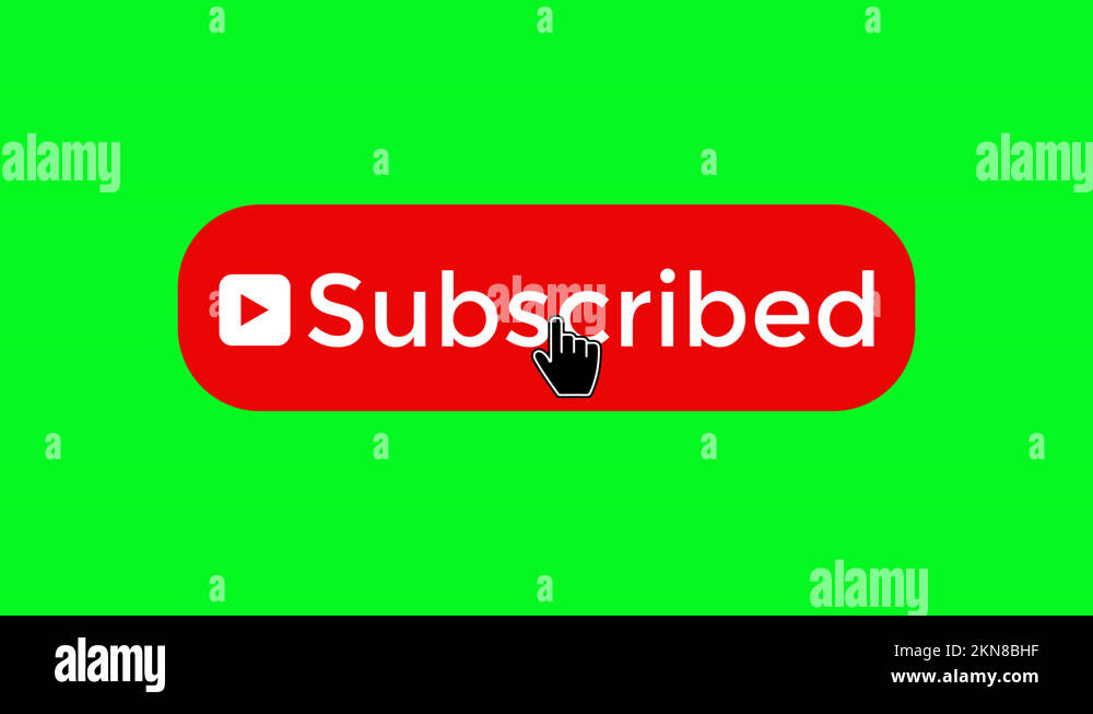 Subscribe Text Icon Animated on Green Screen Chroma Key. Graphic ...