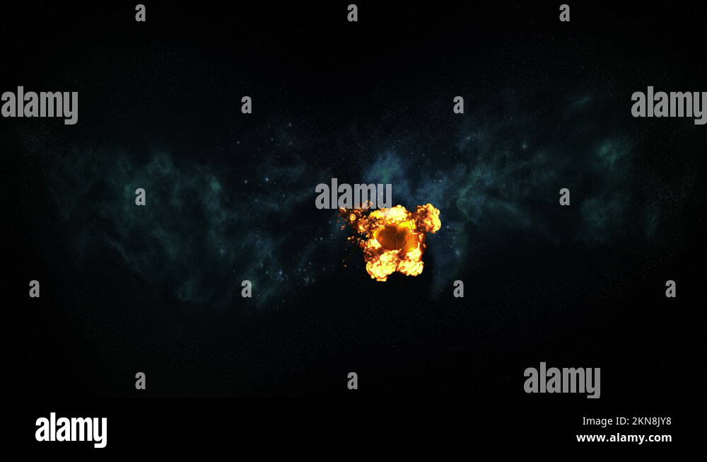 Planet Earth animation explodes far version Stock Video Footage - Alamy