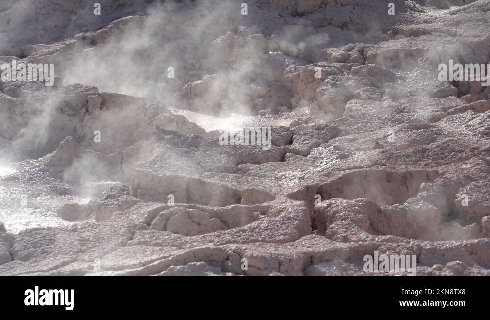 Mudpot in Yellowstone National Park, Acidic Hot Spring With Bubbling ...
