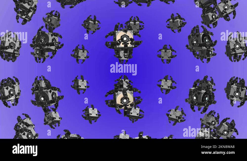 HD Video Of Abstract Seamless Rotating 360 Animation Loop Of 3D Render ...