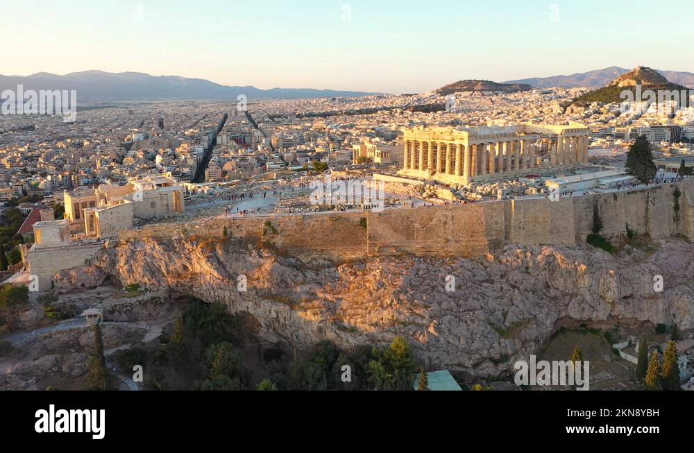 Acropolis city of Athens parthenon, symbol of ancient Greece, Mount Stock Video Footage - Alamy
