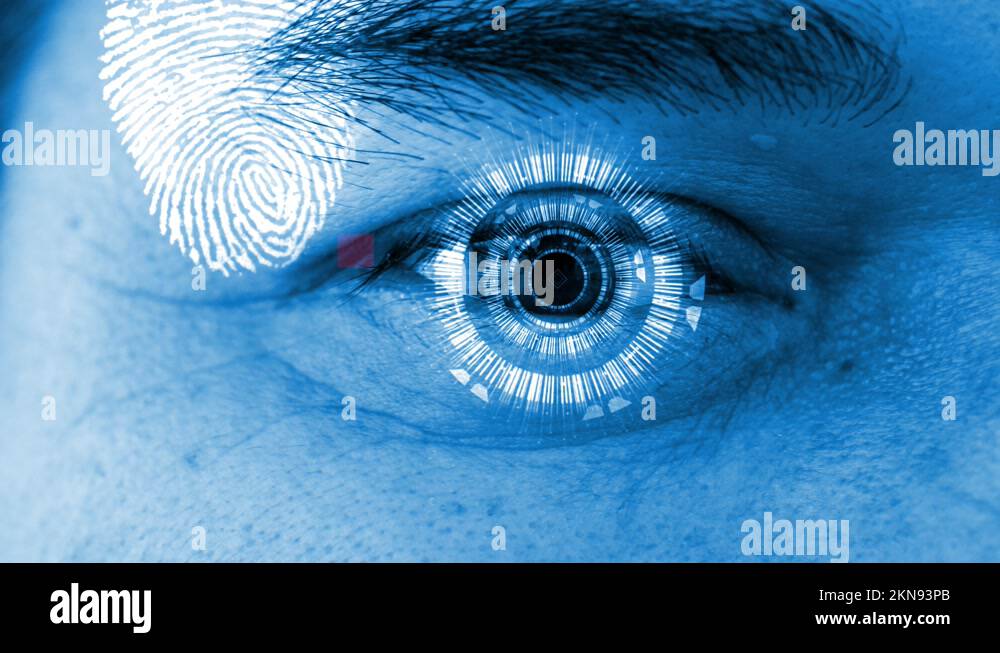 Human Eye Identification Scan Technology Interface 4K Stock Video ...