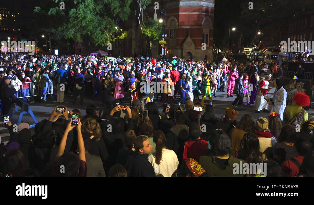 A Crowd Of People Attend The 48th Annual Village Halloween Parade NYC ...