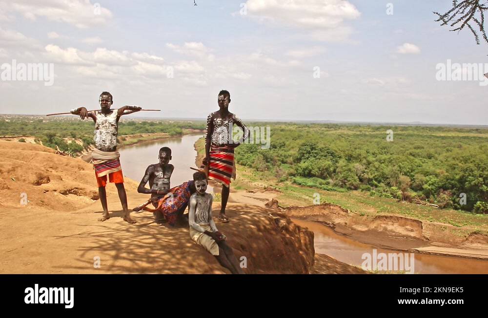 Karo people With Traditional costumes and body paintings Omo valley ...