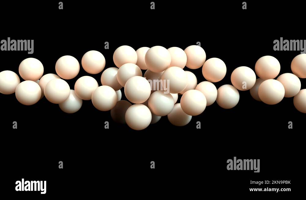 Spherical fat cells collide on black background 4k Stock Video Footage ...