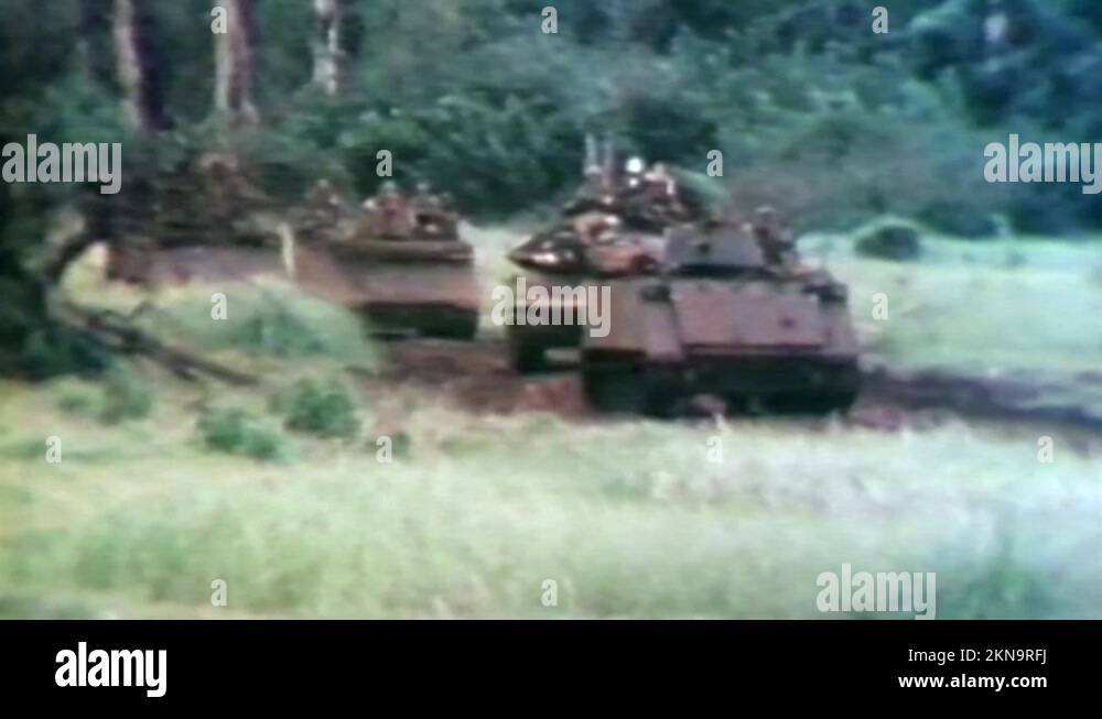 1960 AMERICAN TANKS DRIVING IN VIETNAM WAR Stock Video Footage - Alamy