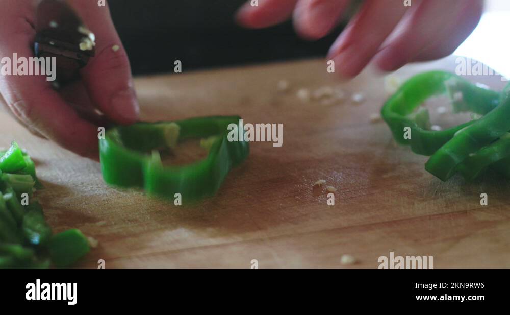 Capsicum cutting knife chef Stock Videos & Footage - HD and 4K Video ...