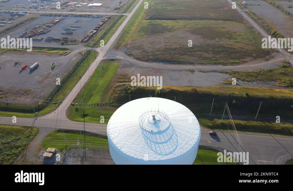 Aerial View Of CGW Water Tower Near LG Electronics Factory In ...