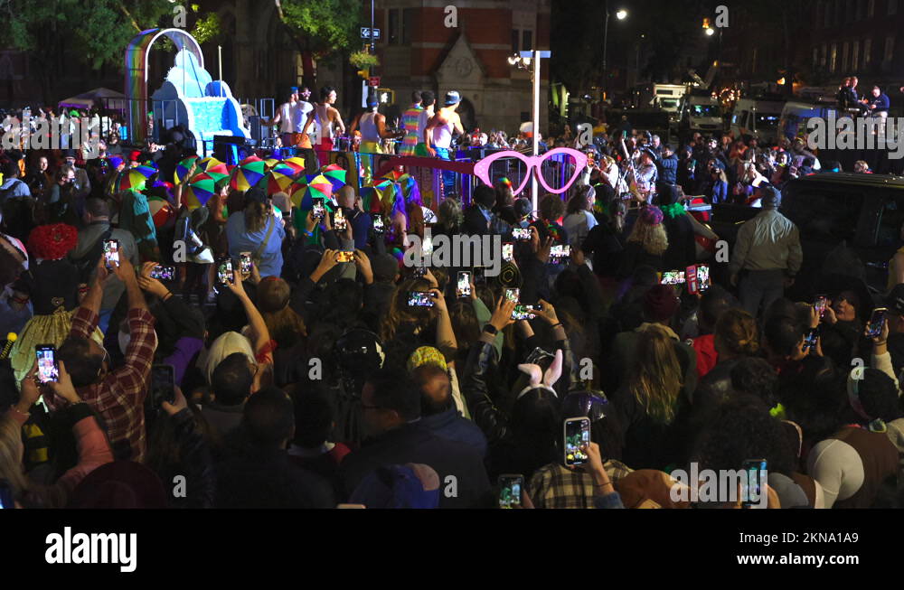 A Crowd Of People Attend The 48th Annual Village Halloween Parade NYC ...
