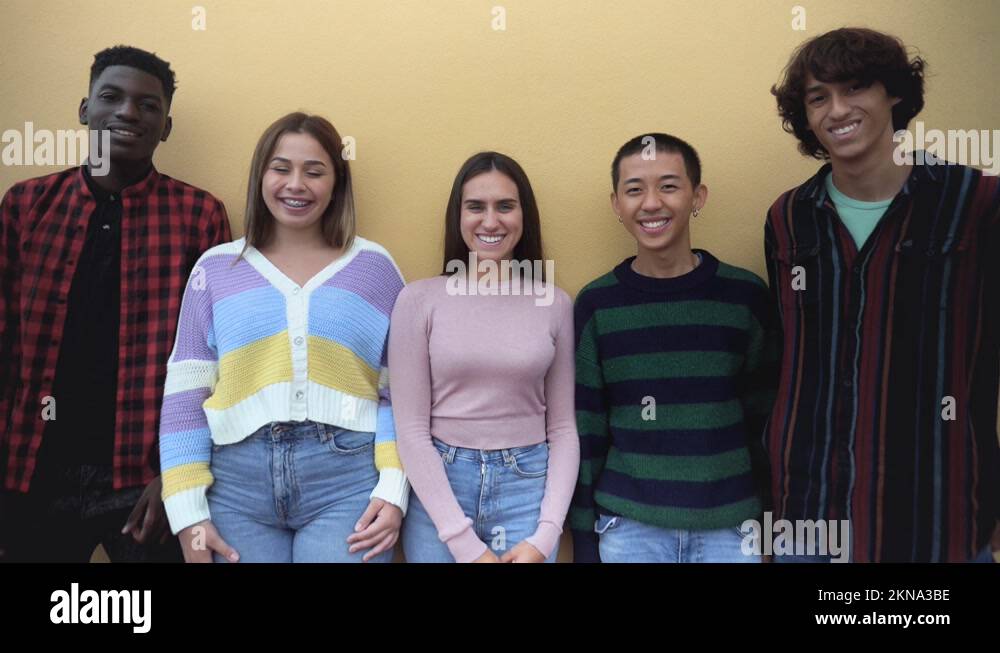 Happy teenagers outside group Stock Videos & Footage - HD and 4K Video ...