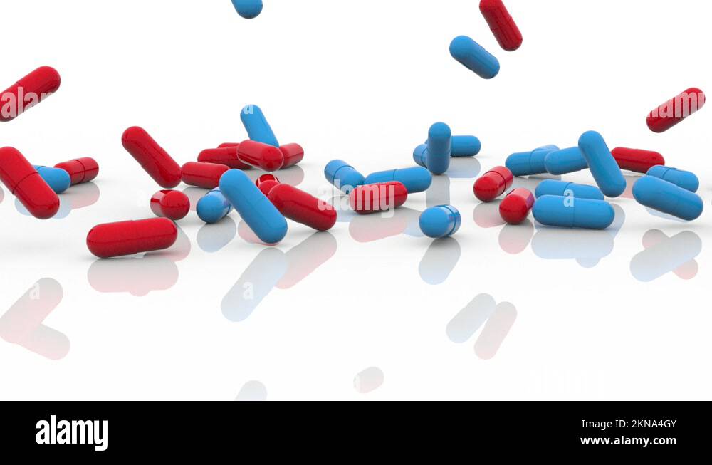 Red blue capsules tablets Stock Videos & Footage - HD and 4K Video Clips - Alamy