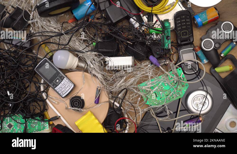 E-waste WEEE, hazardous waste. Discarded phones computers and ...