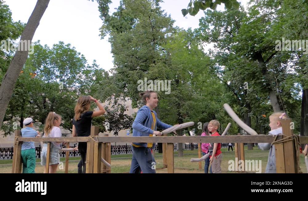 Kids play fighting sword fighting Stock Videos & Footage - HD and 4K ...