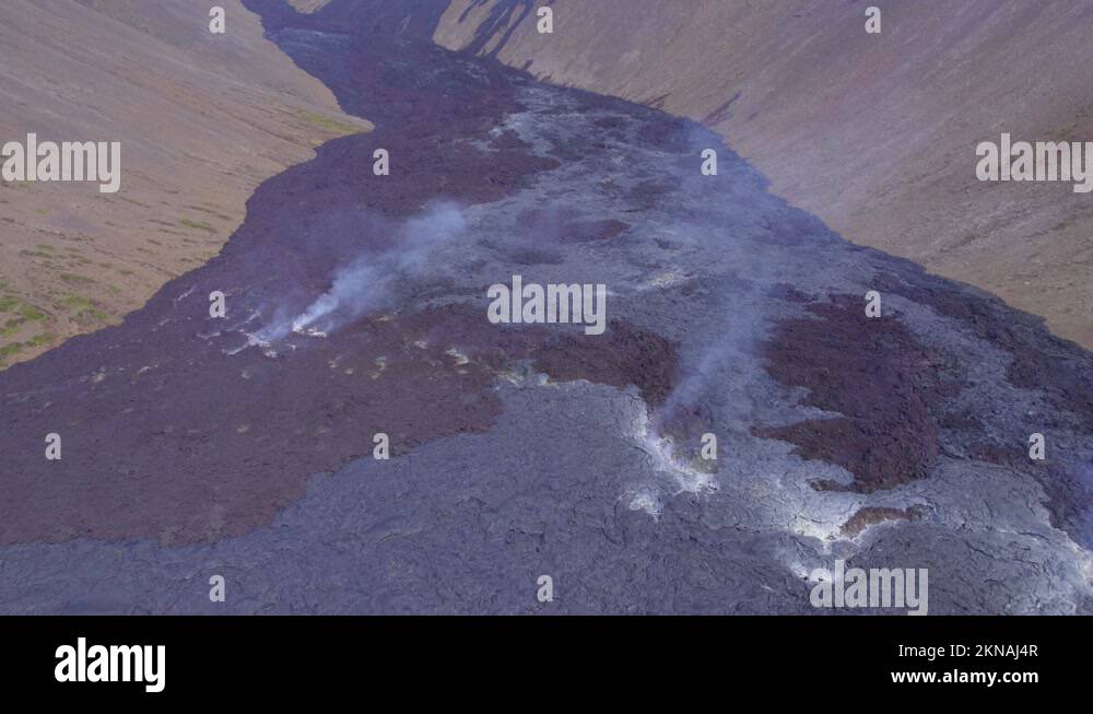 Volcanic Steam Of The Basaltic Lava Field From Mount Fagradalsfjall In ...