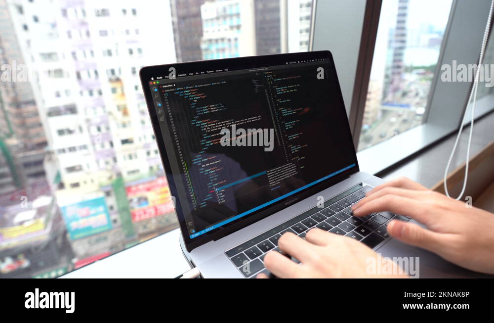 Person coding, programming on Visual Studio Code. View of MacBook screen Stock Video Footage - Alamy