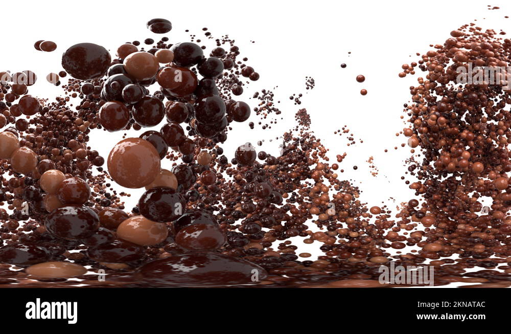 Aerated milk chocolate bubble burst foaming balls cocoa spheres ...