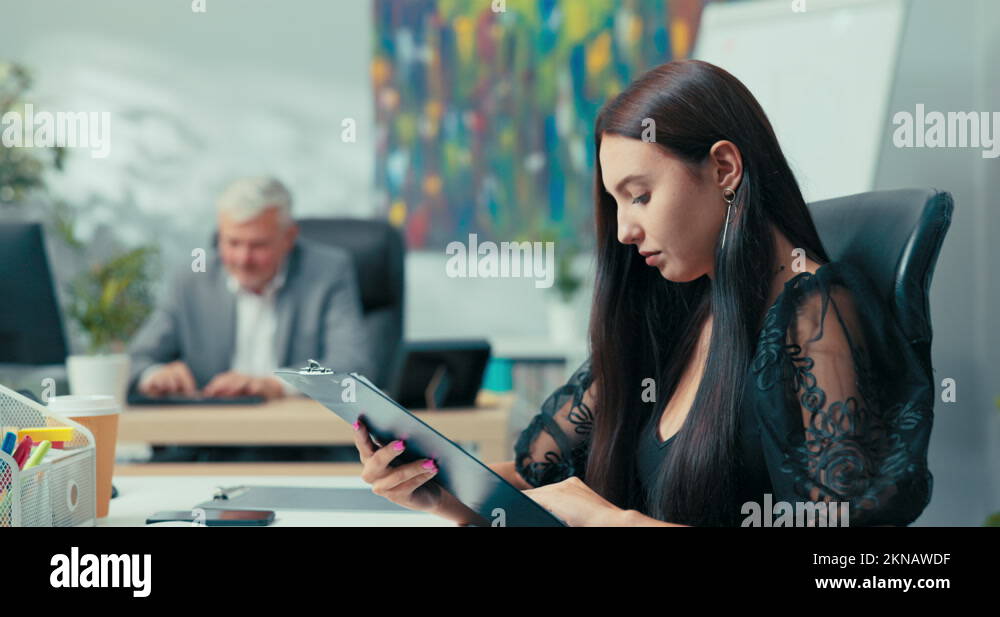 Woman boss office desk Stock Videos & Footage - HD and 4K Video Clips ...