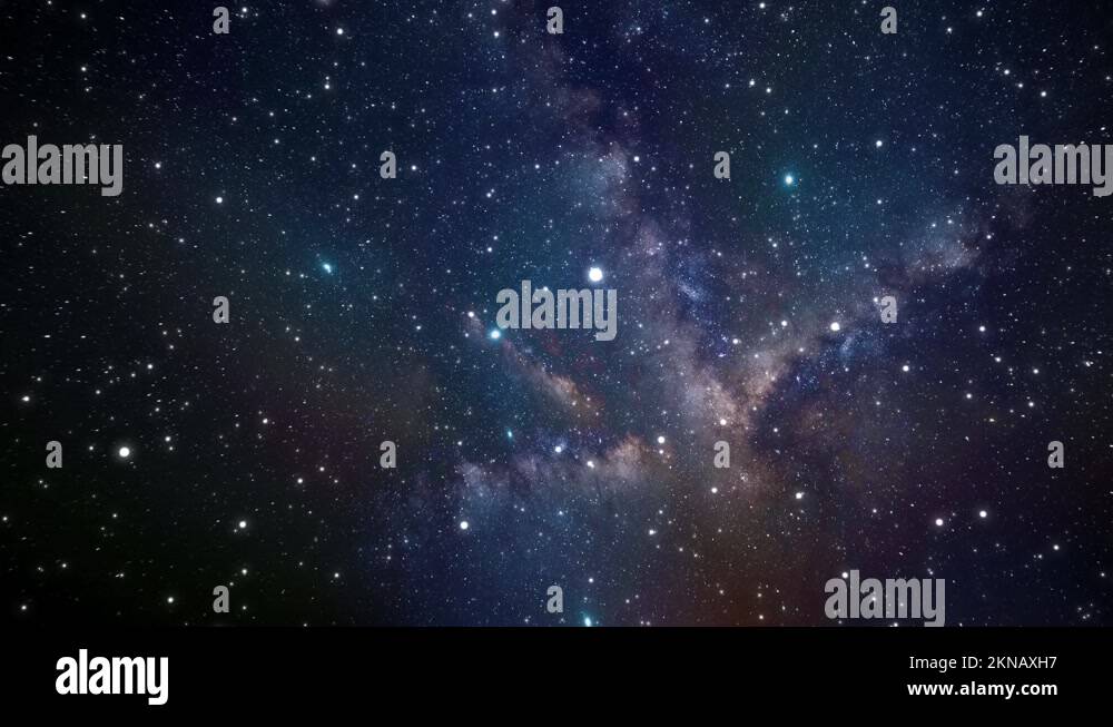 Space travel through a cluster of stars and galaxies to meet unknown ...