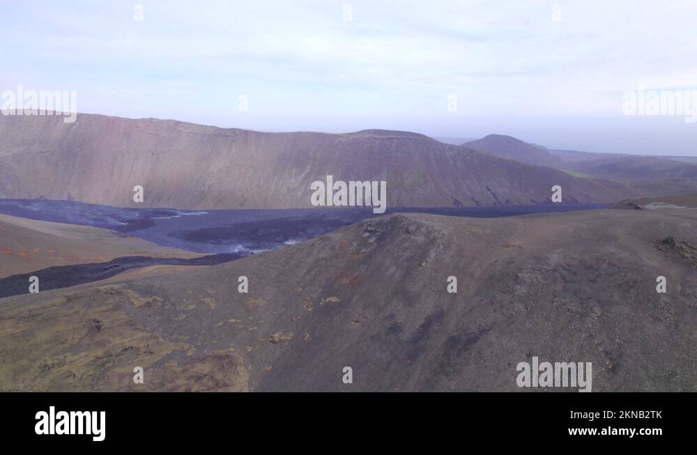 Field Of Basaltic Lava From Fagradalsfjall Volcano At The Valley Of ...