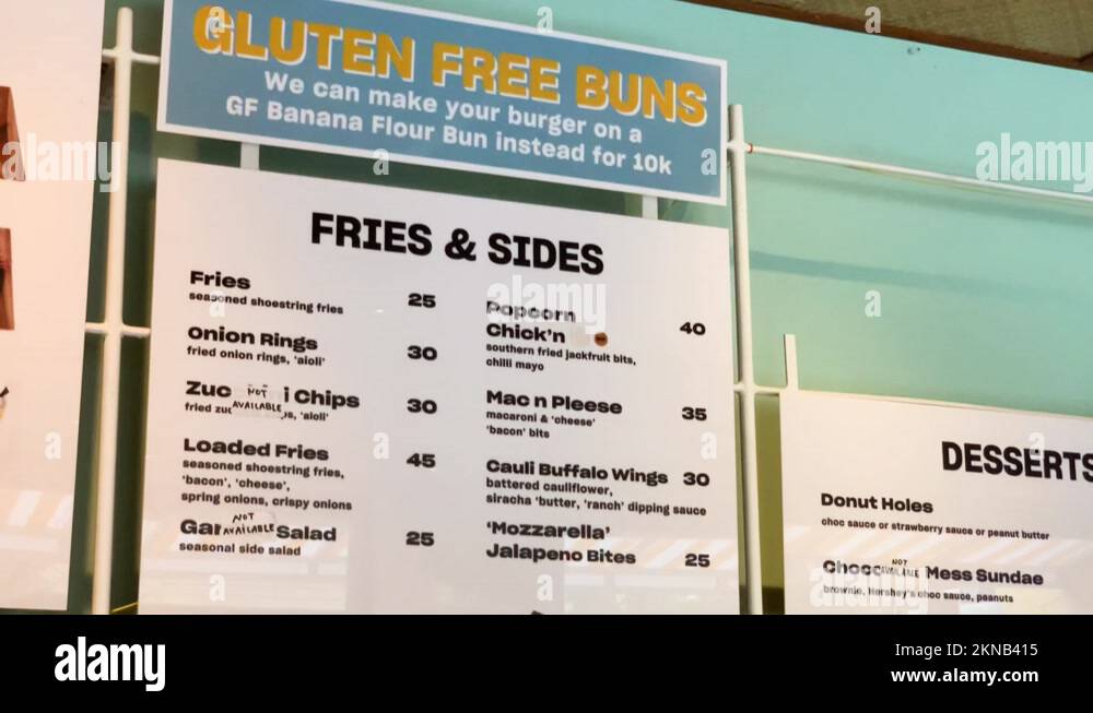 Vegan Plant Based Fast Food Chain Restaurant Menu Items List Stock ...