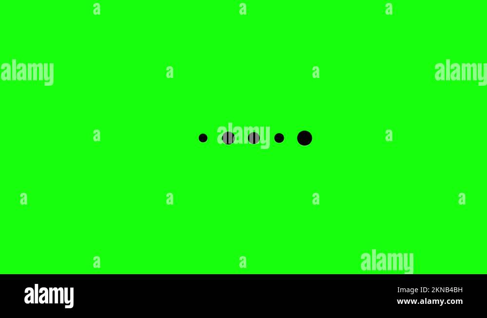 Loading dot green screen. Loading circle with animation Stock Video ...