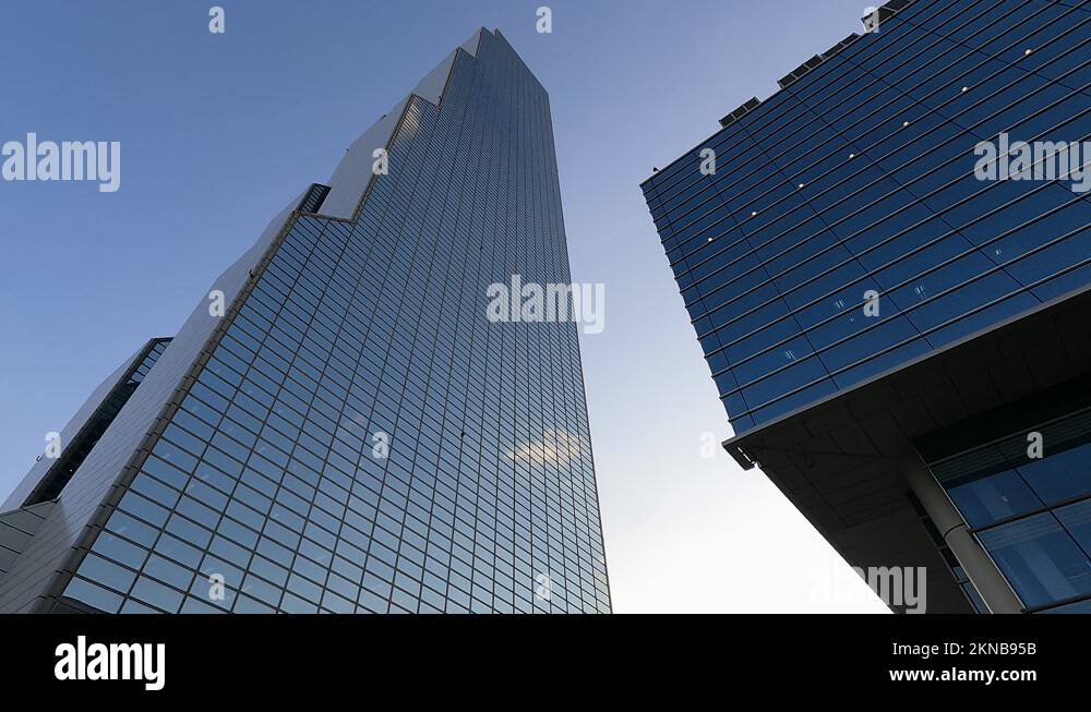 Looking Up On High-rise Building Of Trade Tower In COEX, Gangnam, Seoul ...