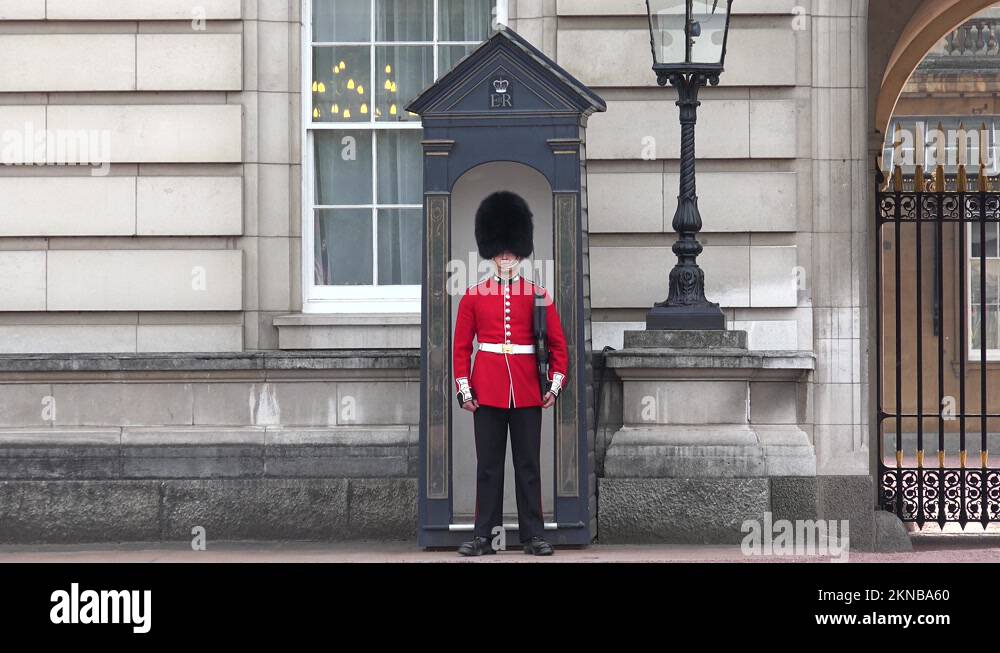 London Buckingham Palace, Armed English Guard Marching and Guarding ...