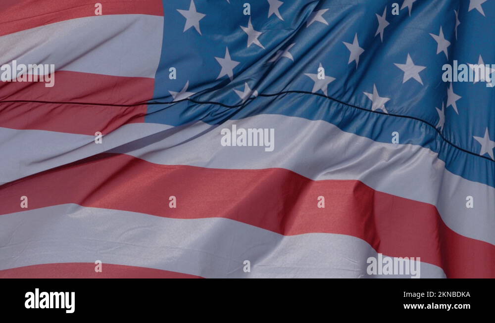 The national USA flag waving in the wind Stock Video Footage - Alamy