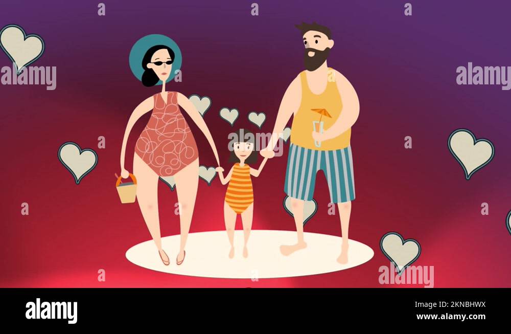 Vector illustration happy daughter Stock Videos & Footage - HD and 4K ...