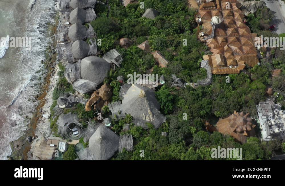 Papaya Playa Project luxury hotel and tropical coast in background ...