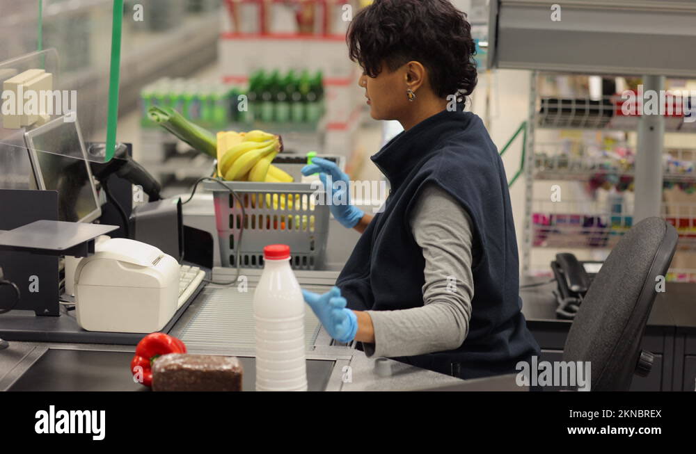Supermarket cashier milk Stock Videos & Footage - HD and 4K Video Clips ...