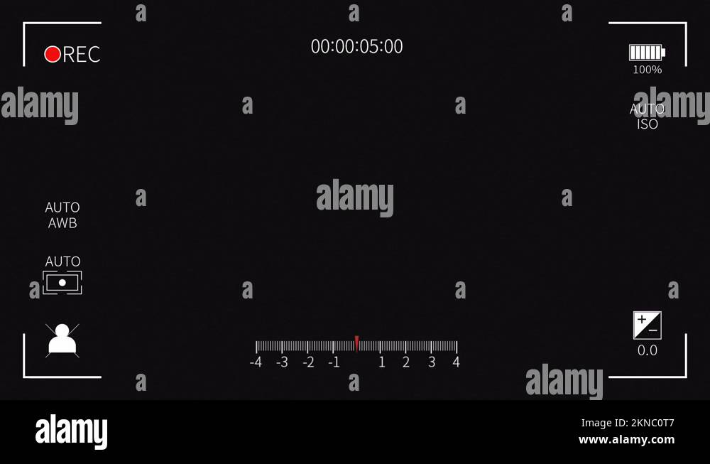 Video Camera Recording Screen Black Background 4K Animation. Camera ...