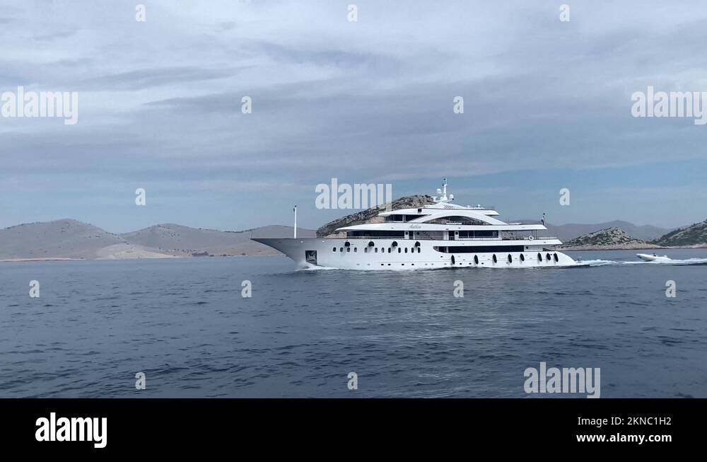 Luxury yacht, ocean, freedom, nature Stock Video Footage - Alamy