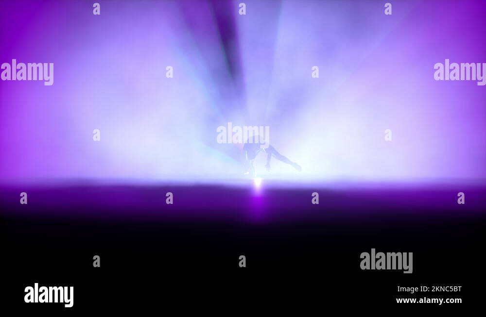 Breakdance silhouette flare dancer dancing, slow motion, seamless loop ...