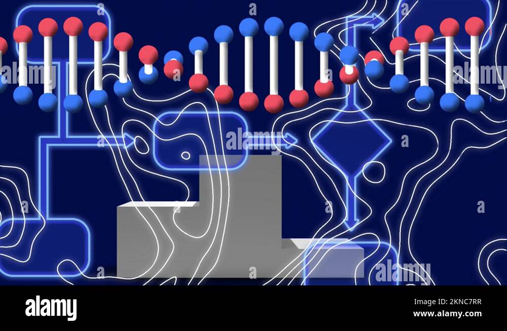 White dna strand blue background Stock Videos & Footage - HD and 4K ...