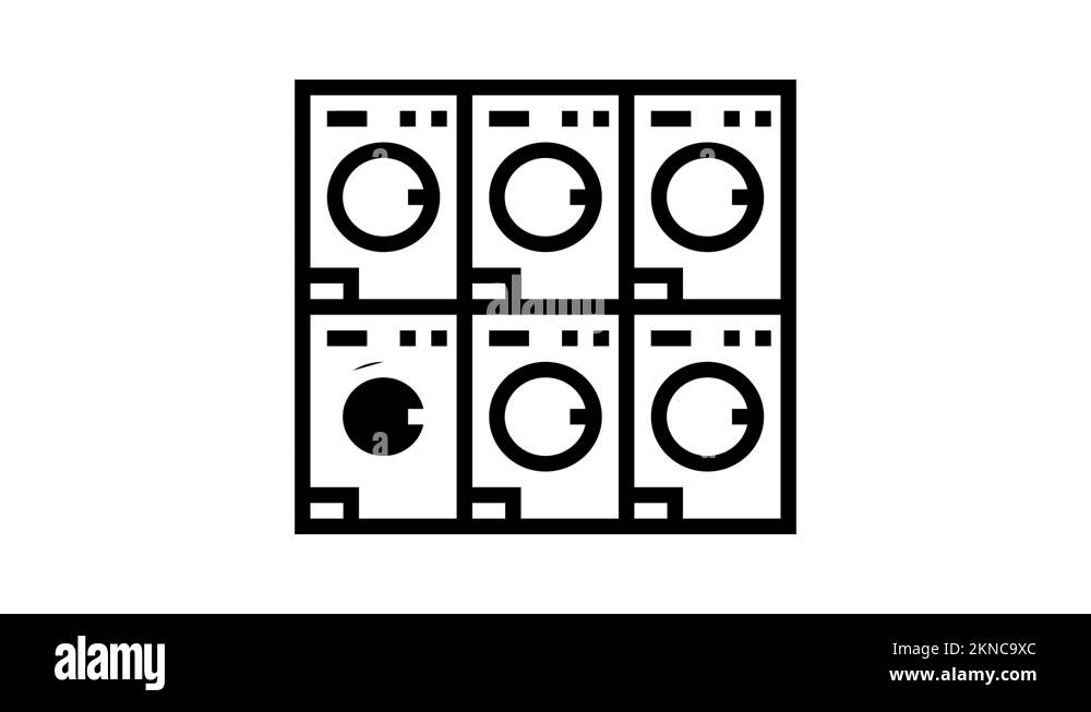 Laundromat equipment washing clothes line Stock Videos & Footage - HD ...
