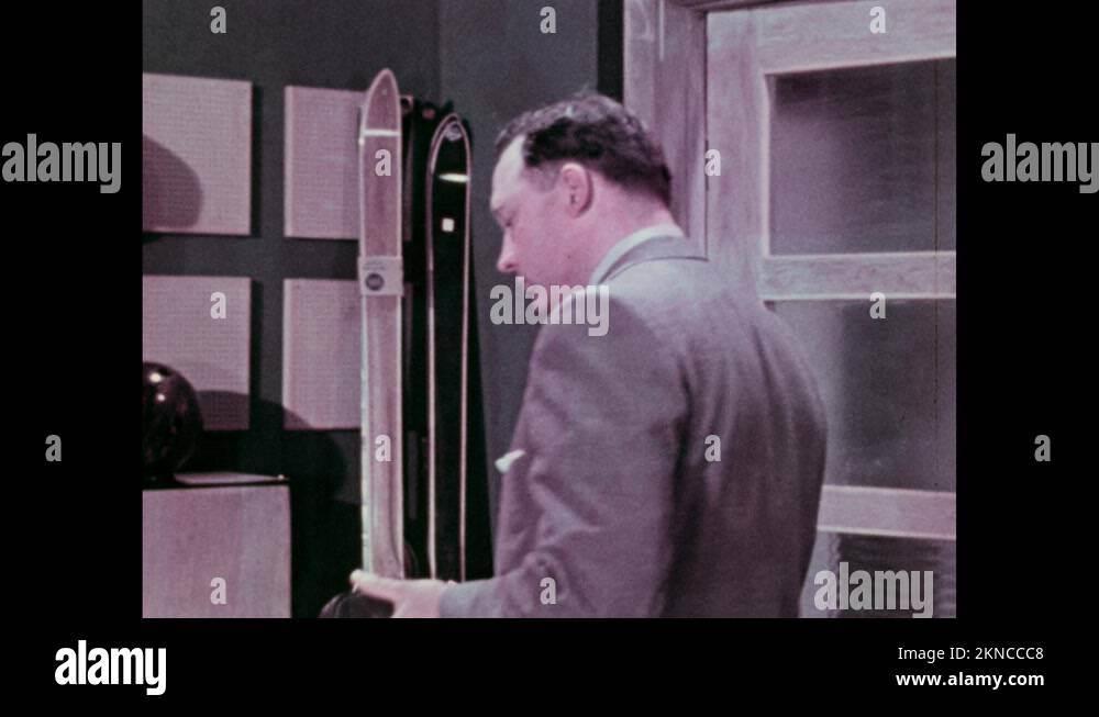 1950s: Man pointing and explaining the boot he's holding Stock Video ...