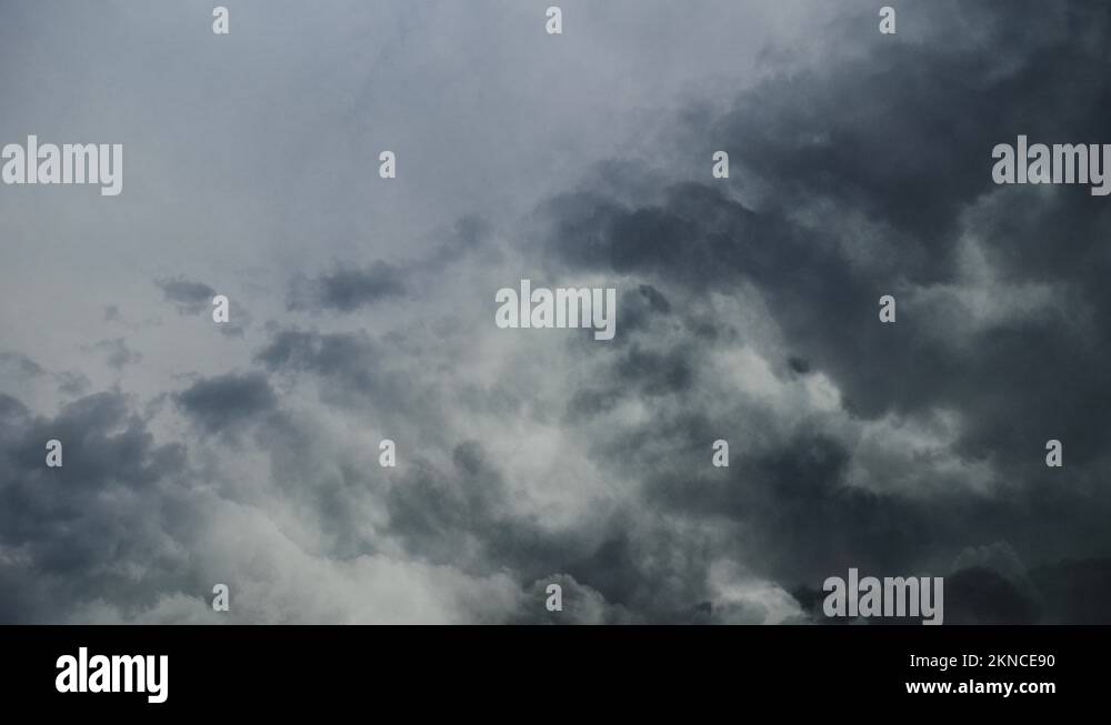 4k thunderstorm, cumulonimbus clouds in the sky moving with lightning ...