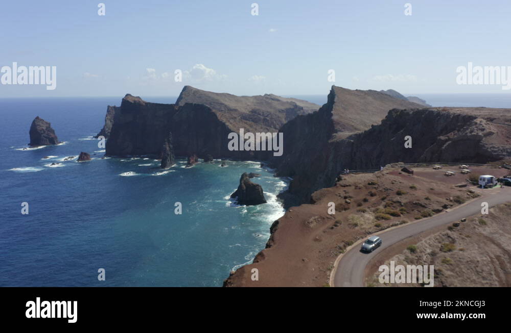 Relaxing Scenery Of Mountains And Cliffside Views And Blue Sea In Ponto ...