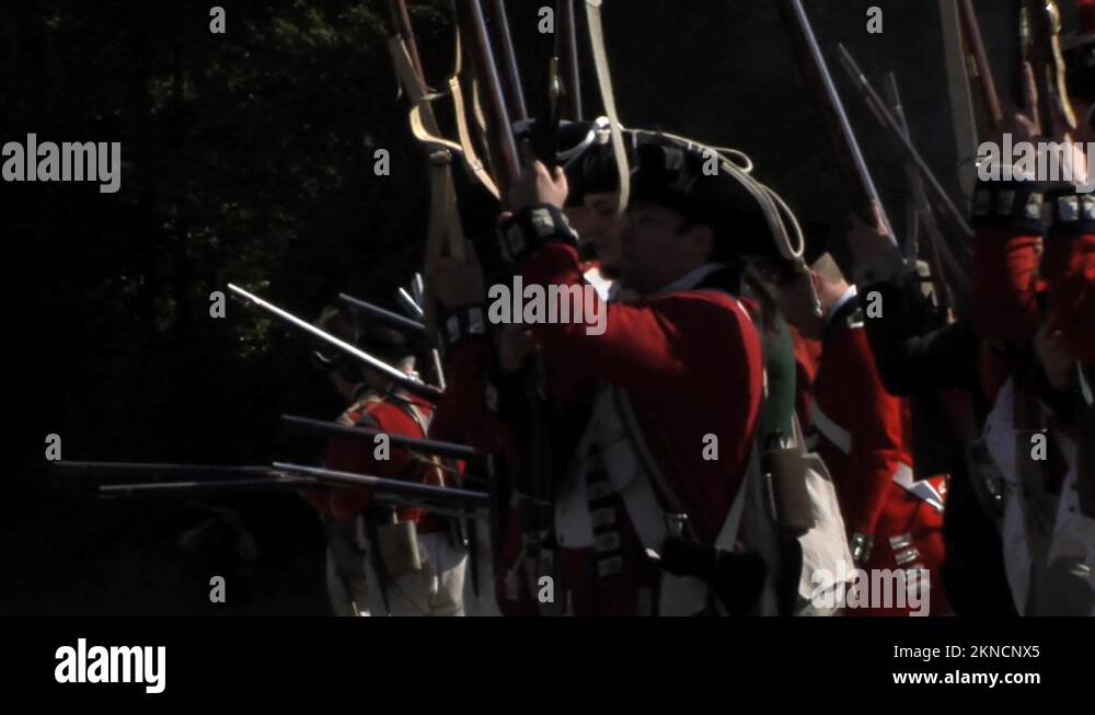 American Revolutionary War Re-enactment - Flintlock battle across ...