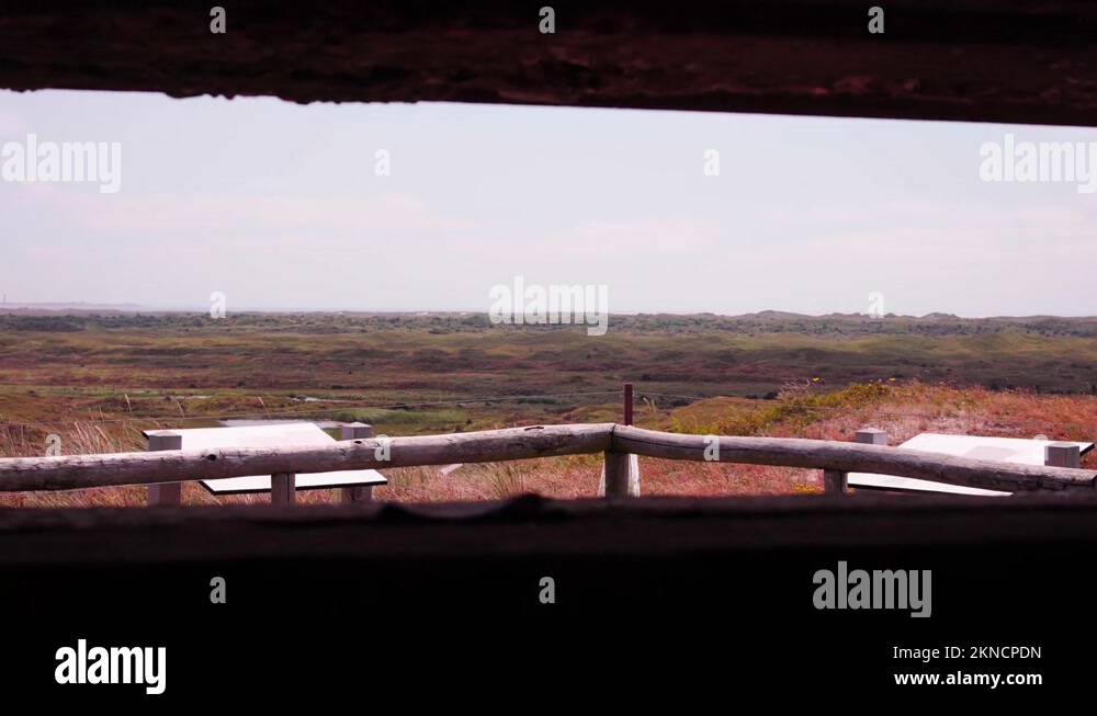 Nazi bunker view over texel island, atlantikwall german world war two ...