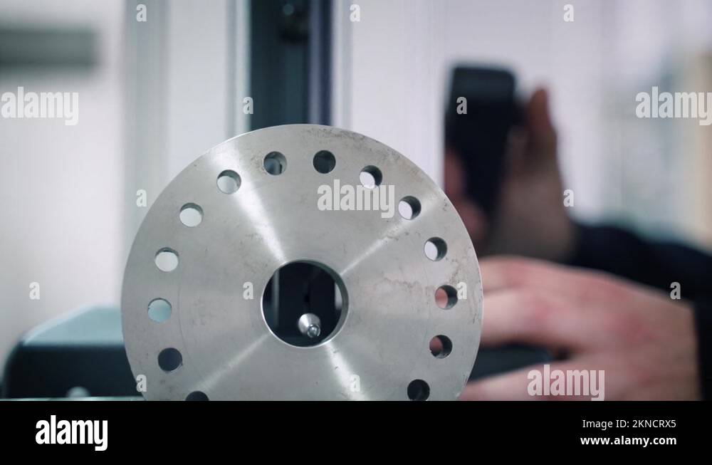 Measuring The Inner Diameter Of A Hole With A CMM Probing Machine Stock measuring-the-inner-diameter-of-a-hole-with-a-cmm-probing-machine-stock